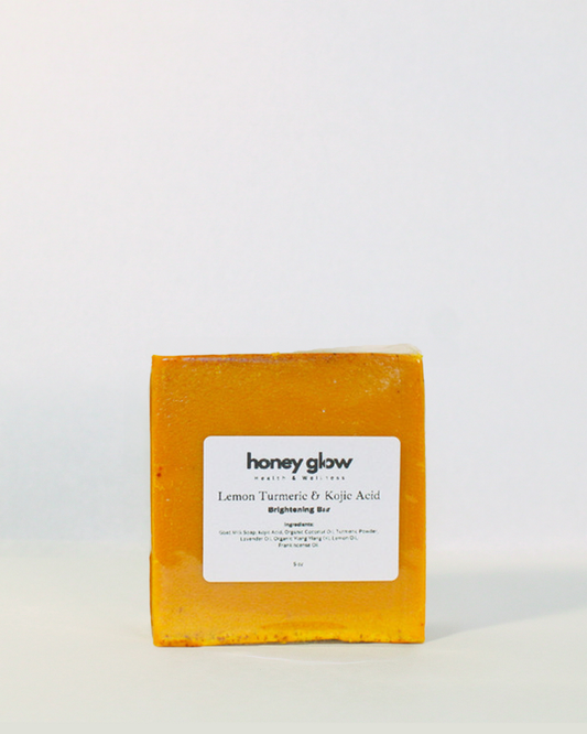 Lemon Turmeric & Kojic Acid Brightening Soap (Glow Bar) – Honey Glow Lemon Turmeric & Kojic Acid Brightening Soap (Glow Bar) – Honey Glow